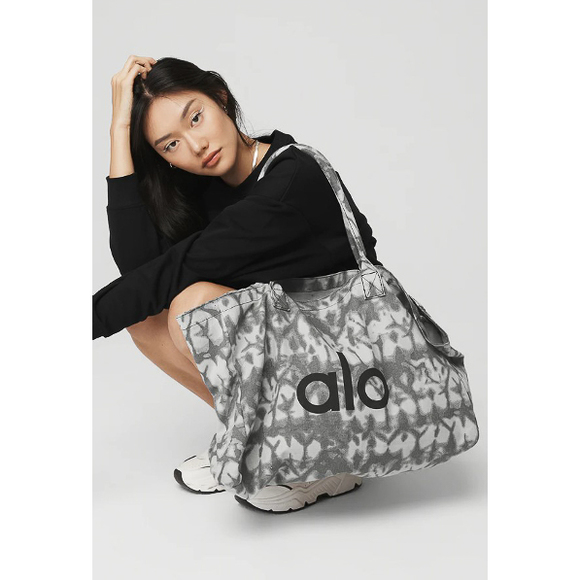 ALO Yoga | Bags | Alo Yoga Grey Tie Dye Large Shopper Canvas Tote Bag ...
